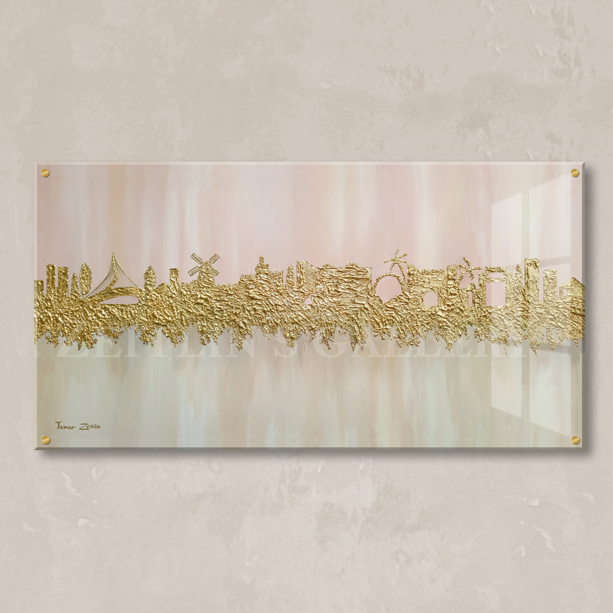 ירושלים של זהב - תמונת זכוכית - גלריית צייטלין - גלריית הציורים של תמר ...